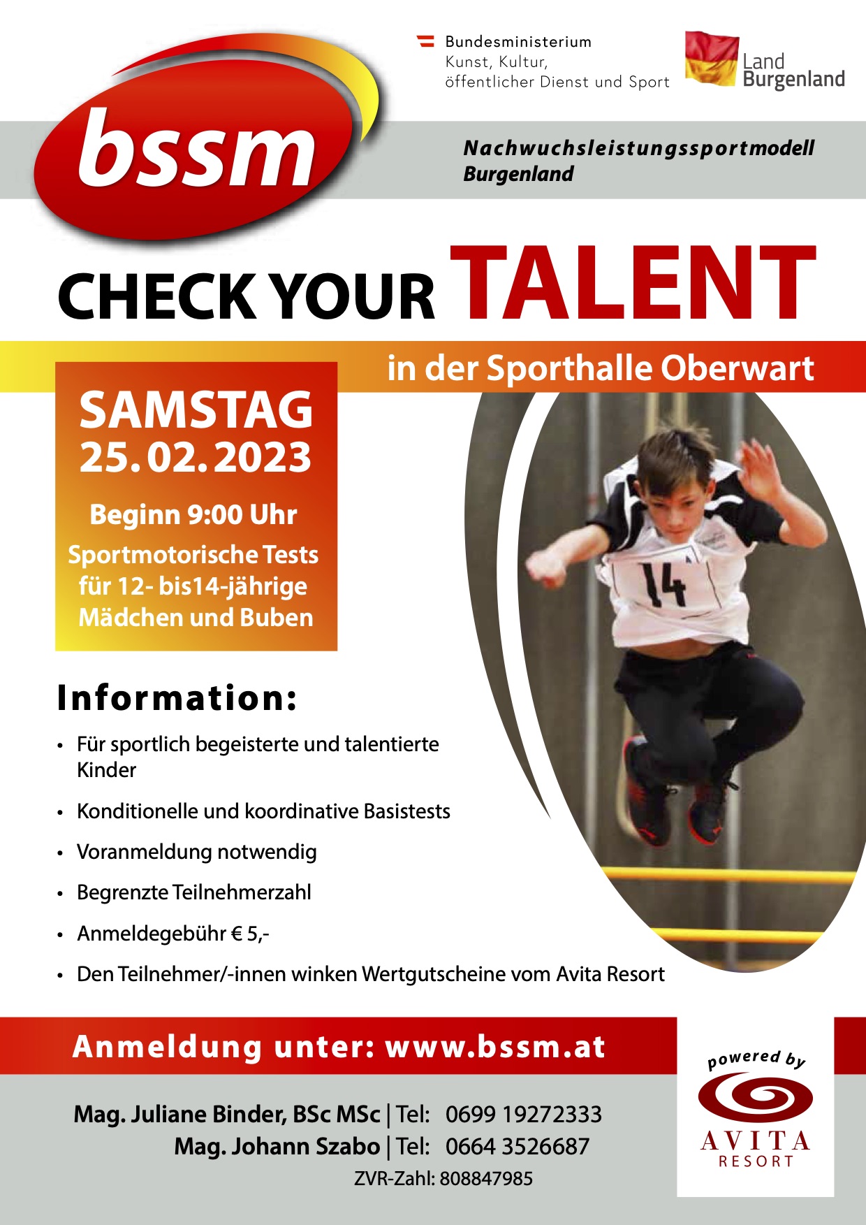Check your Talent 2022/23 – bssm Oberschützen
